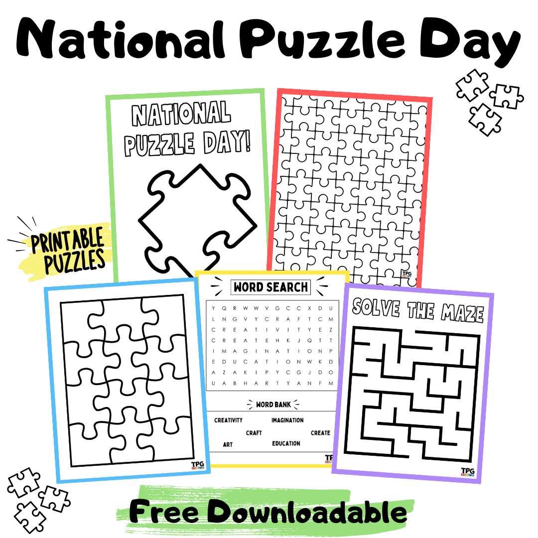 National Puzzle Day on January 29th! – TPG Creations/The Pencil Grip, Inc.