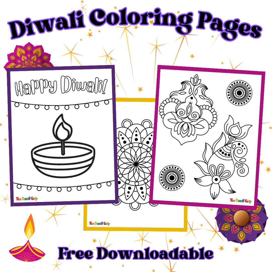 Happy Diwali! Free Downloadable Coloring Pages – TPG Creations/The ...