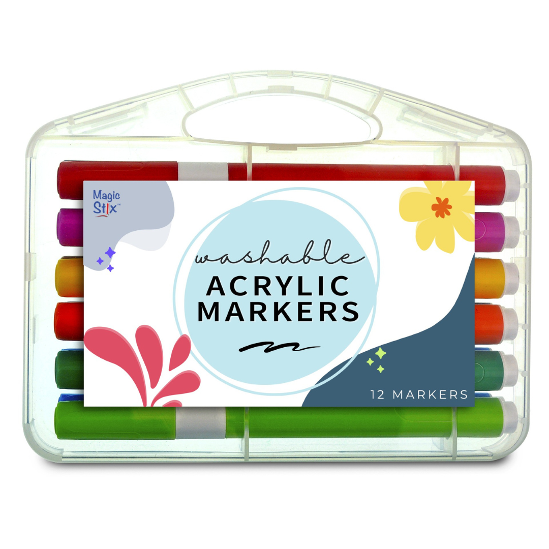 NEW! Magic Stix, Washable Acrylic Markers, 12 Pack – TPG Creations/The ...