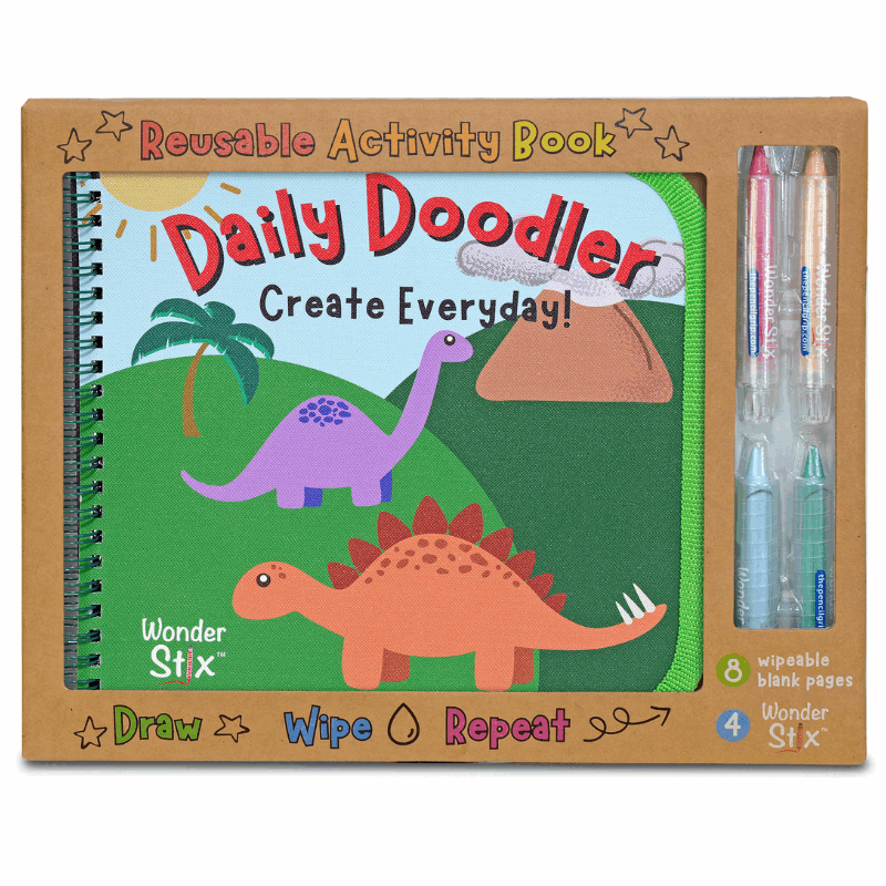 Daily Doodler Reusable Activity Book, Dino Cover – TPG Creations/The ...